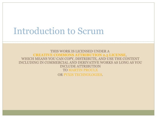 Introduction To Scrum | PPT