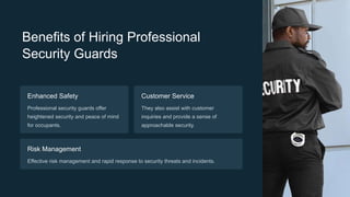 Sentinels of Safety: The Role of Security Guard Services | PPTX