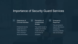 Sentinels of Safety: The Role of Security Guard Services | PPT