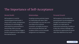 Introduction-to-Self-Acceptance - for better living | PDF