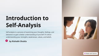 Introduction-to-Self-Analysis.pptx...... | PPTX