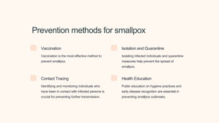 Epidemiology Prevention and control of Smallpox | PPTX