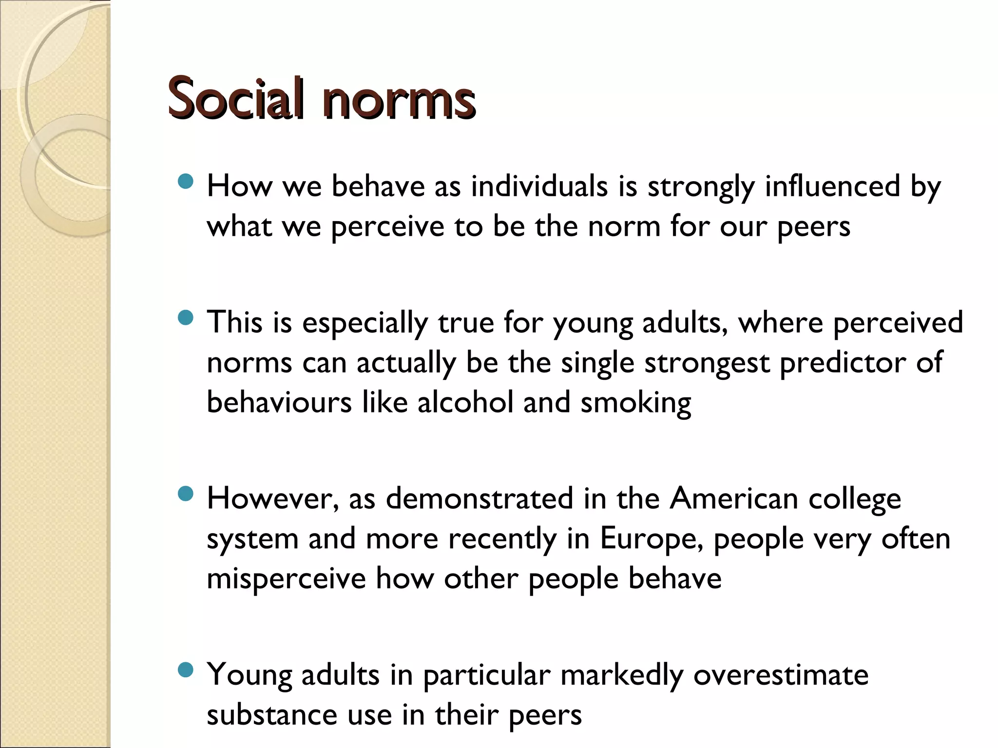 Introduction to Social Norms - John McAlaney | PPT