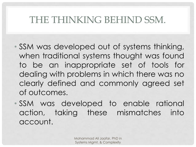 Introduction To Soft Systems Methodology By Mohammad Ali Jaafar Pdf Business And Finance