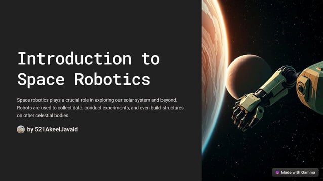 Introduction-to-Space-Robotics.pdf download | PDF | Robotics ...