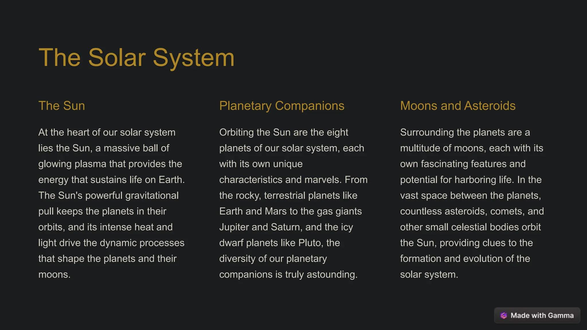Introduction to Space (Our Solar System) | PPTX