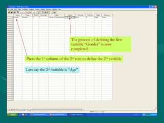 Introduction To Spss Defining Variables And Data Entry | PPT