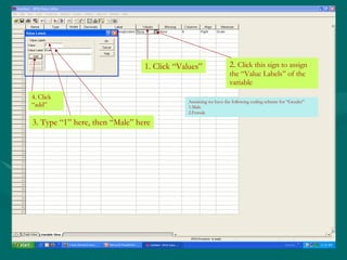 Introduction To Spss Defining Variables And Data Entry | PPT