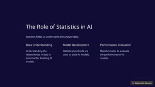 Introduction-to-Statistics-in-AI using statistics | PPTX