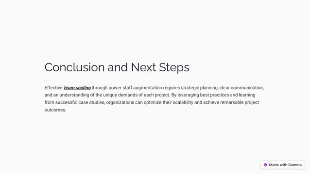 Scaling Your Team Effectively: The Power of Staff Augmentation | PPT