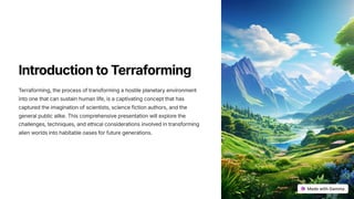 Introduction-to-Terraforming and space exploration | PDF