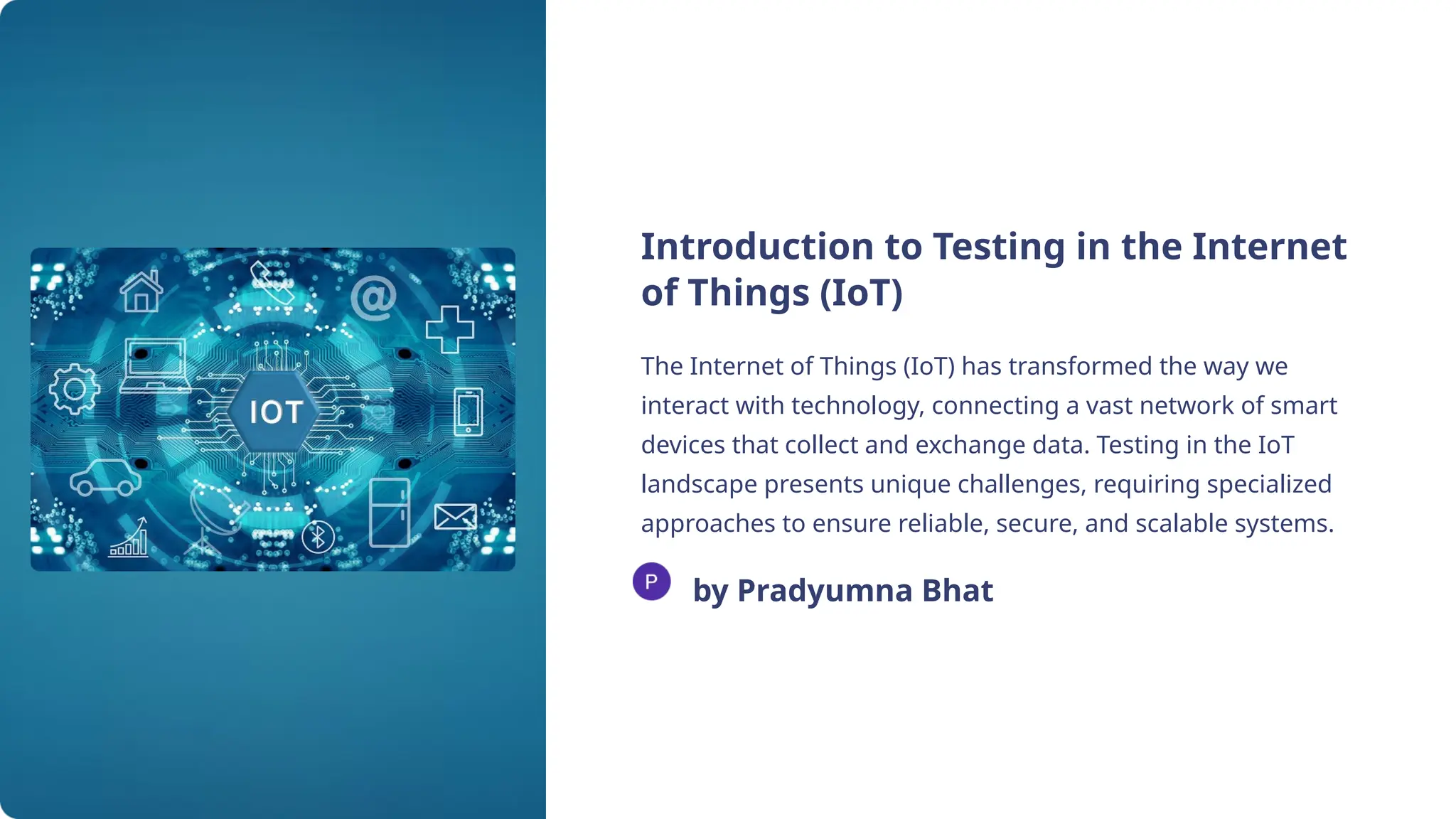 Introduction To Testing In The Internet Of Things Iot Pptx
