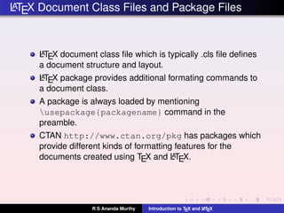 Introduction to-Tex-and-LaTeX | PPT