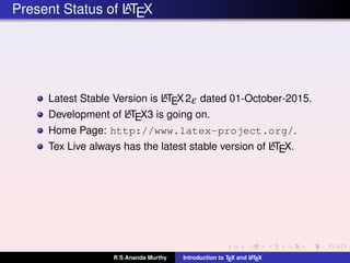 Introduction to-Tex-and-LaTeX | PPT