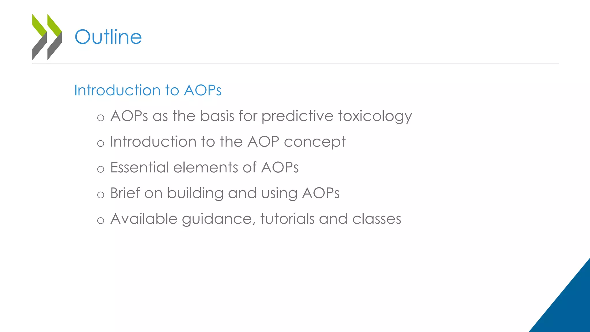 Introduction to the adverse outcome pathways concept and framework, Catherine Willett from ...