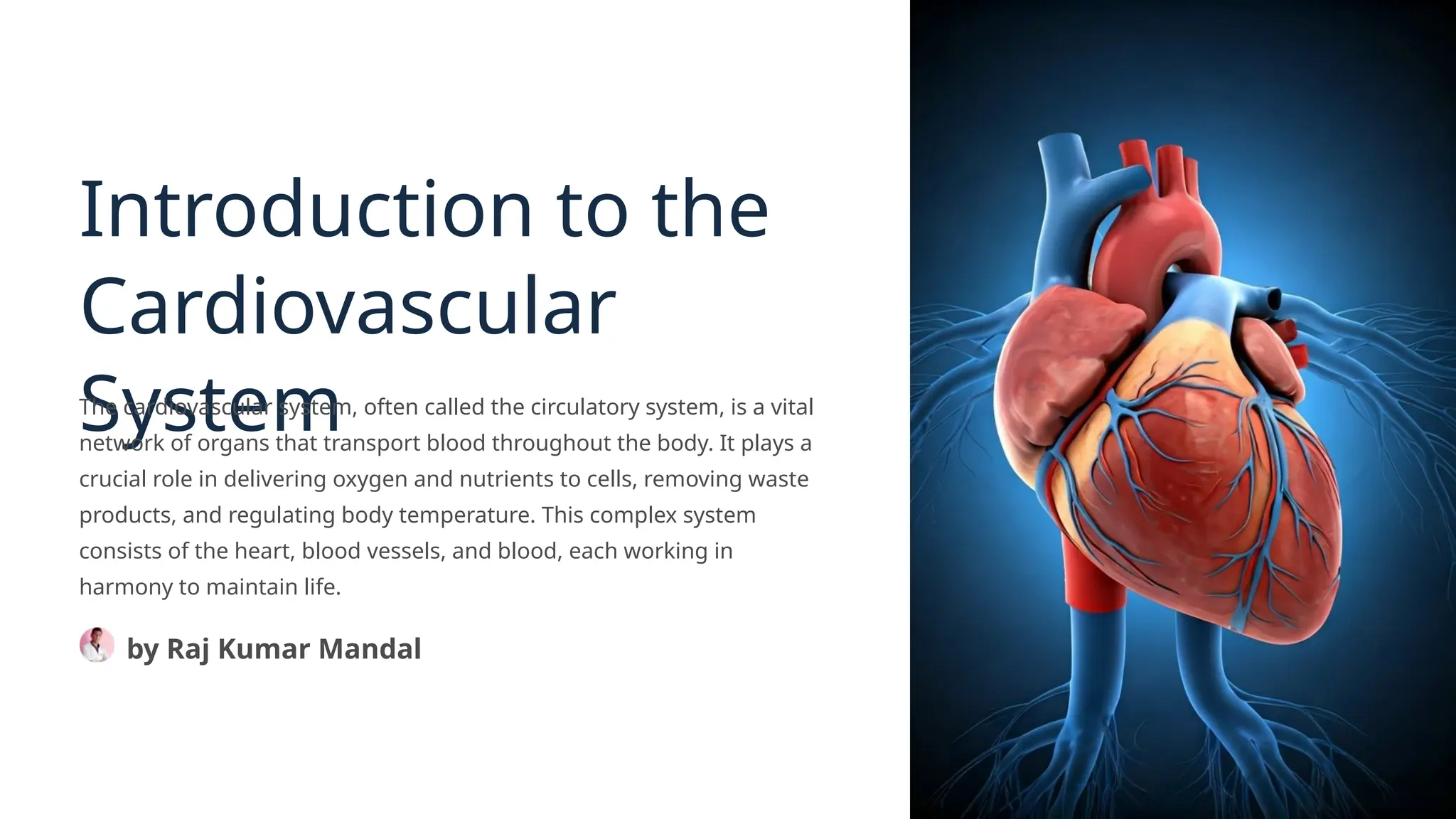 Introduction to the Cardiovascular System on Slideshare by Raj Kumar ...
