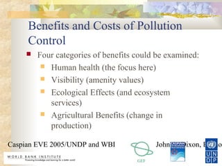 Introduction to the Economics of Pollution Control: Health Issues | PPT