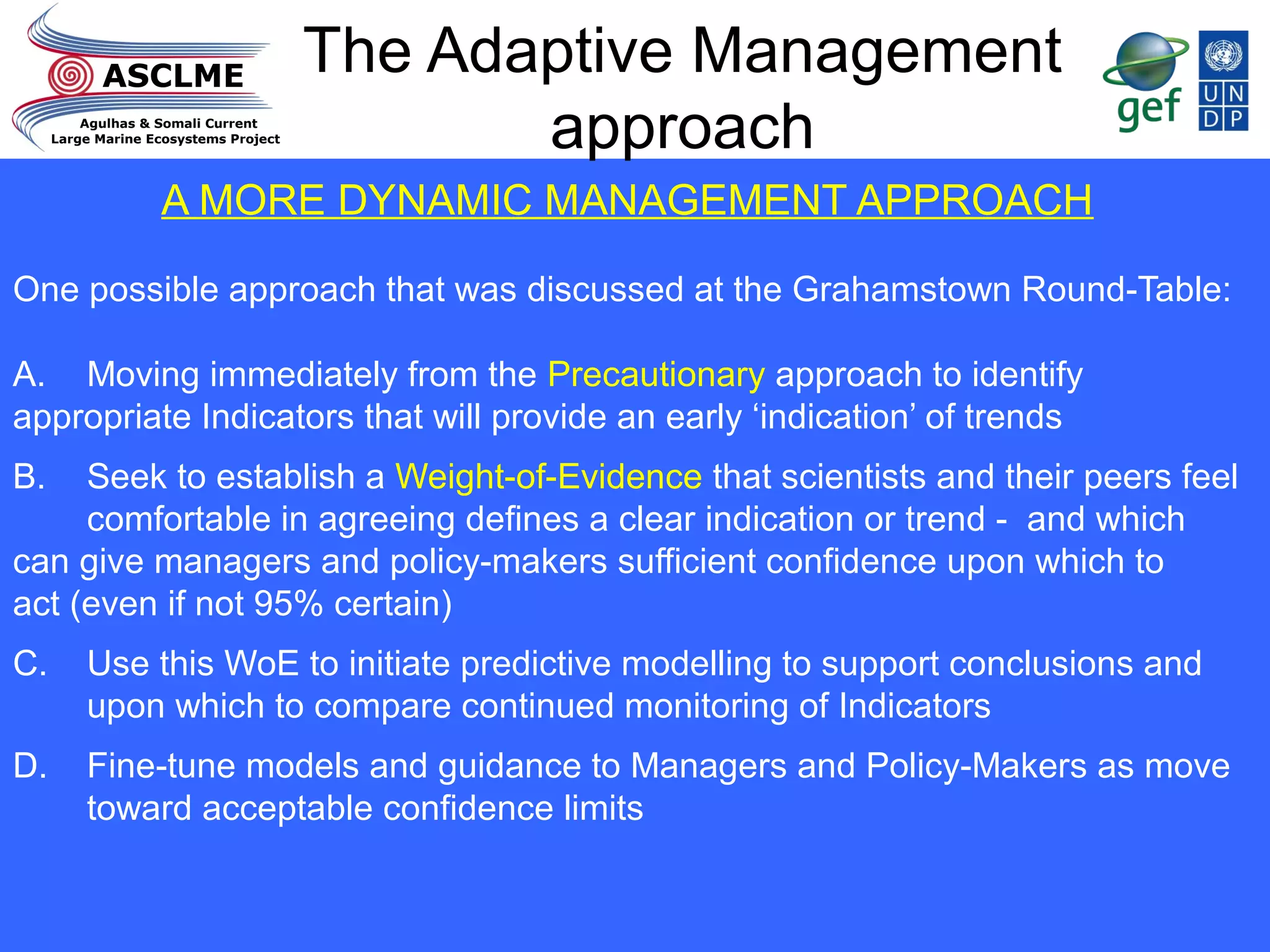 Introduction to the ecosystem approach as a framework for management of ...