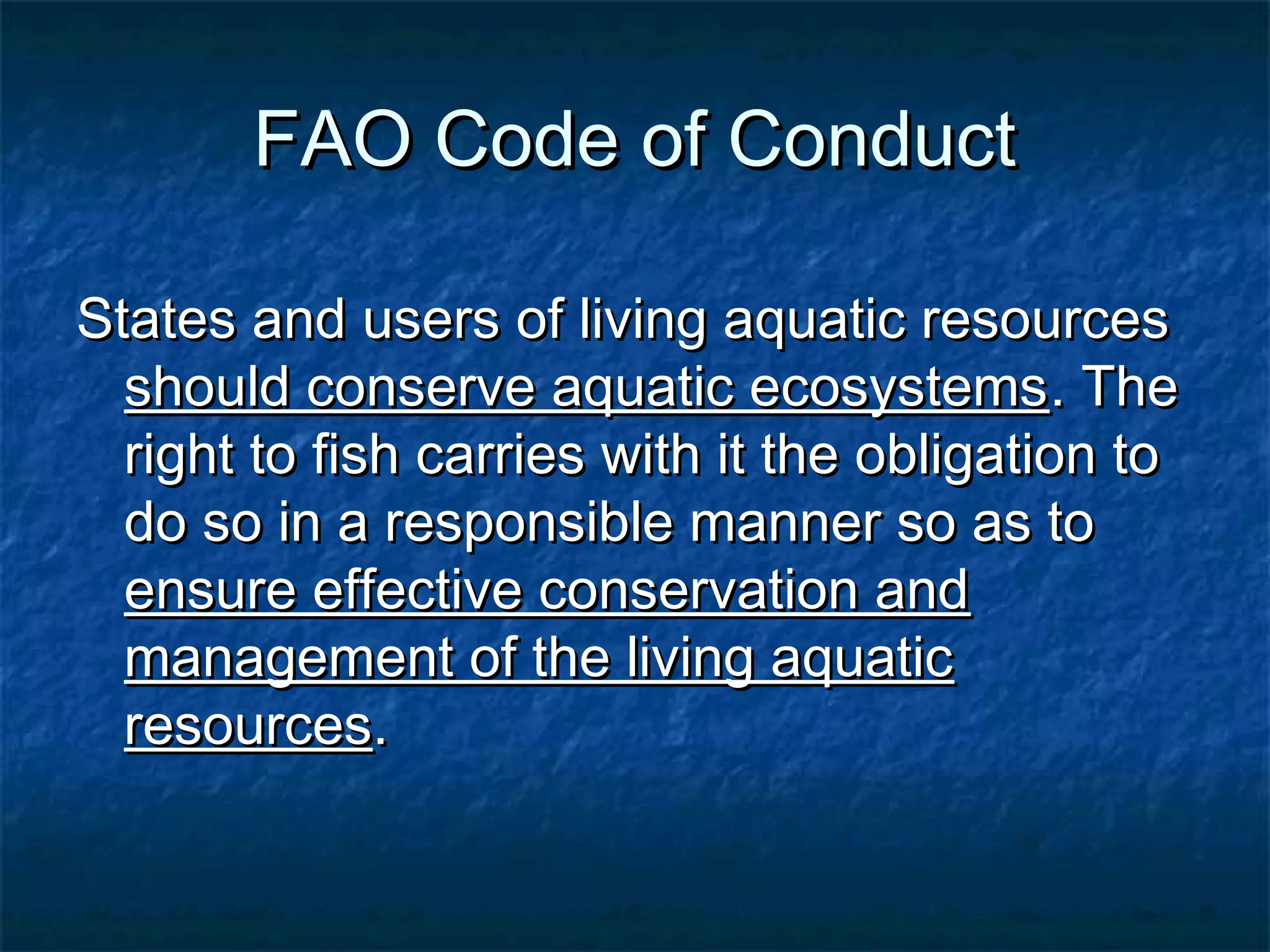 Introduction to the ecosystem approach as a framework for management of ...