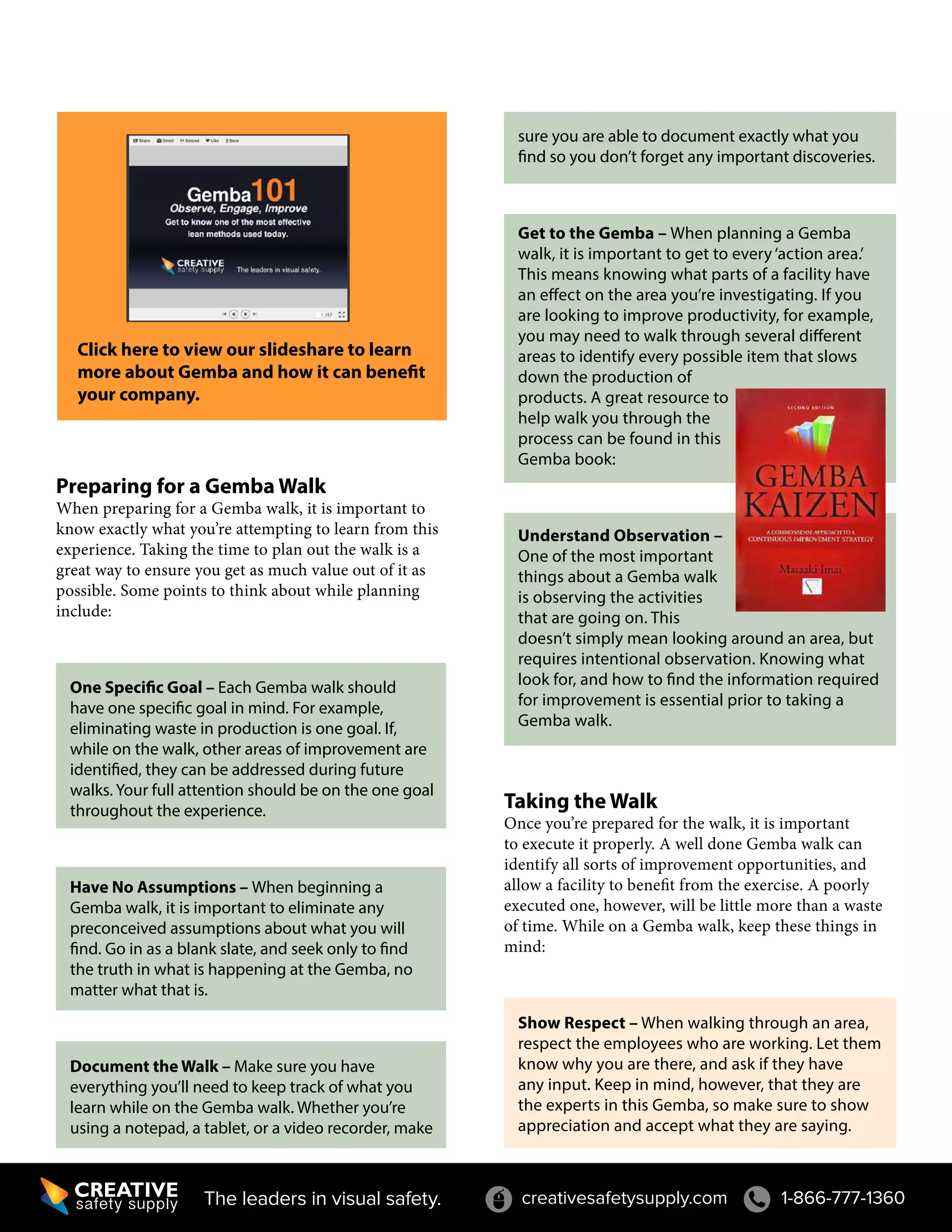 Introduction to the Gemba walk | PDF