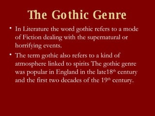 introduction to the gothic genre