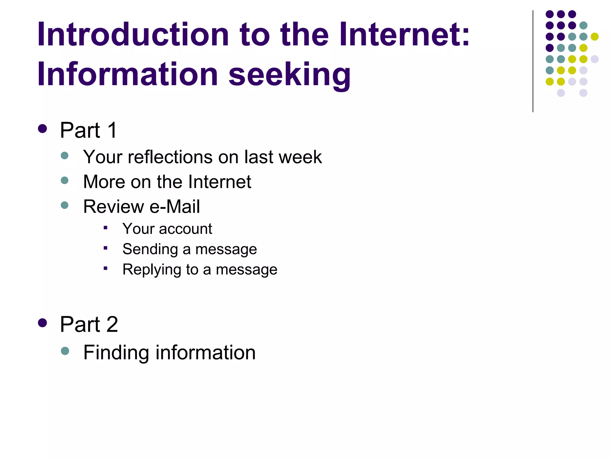 Introduction to the Internet 2 | PPT | Internet for Beginners | Internet