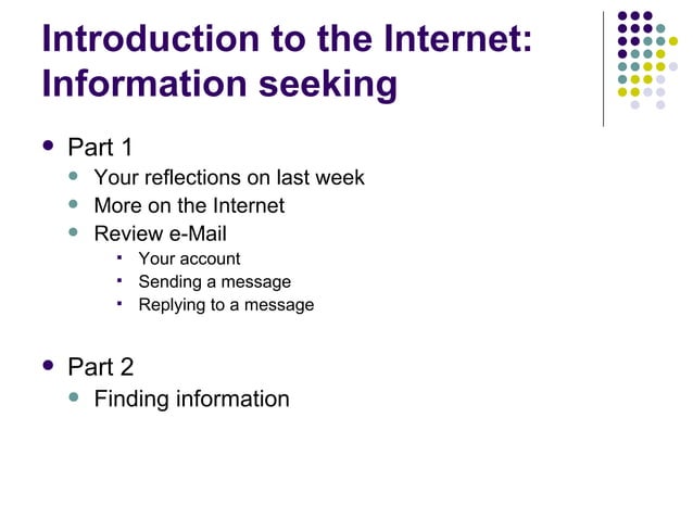 Introduction to the Internet 2 | PPT | Internet for Beginners | Internet