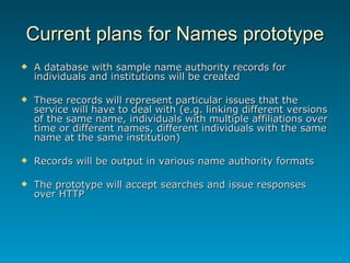 Introduction to the Names Project | PPT