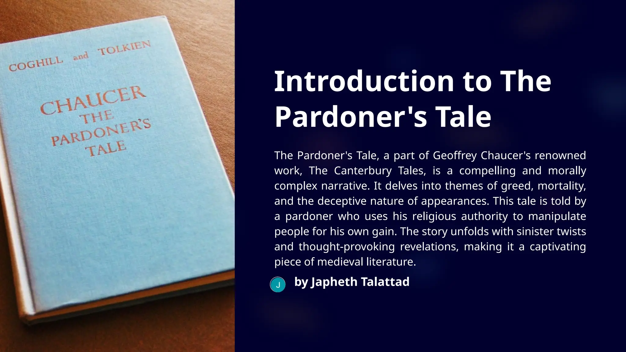 Introduction-to-The-Pardoners-Tale Eng 9 | PPTX