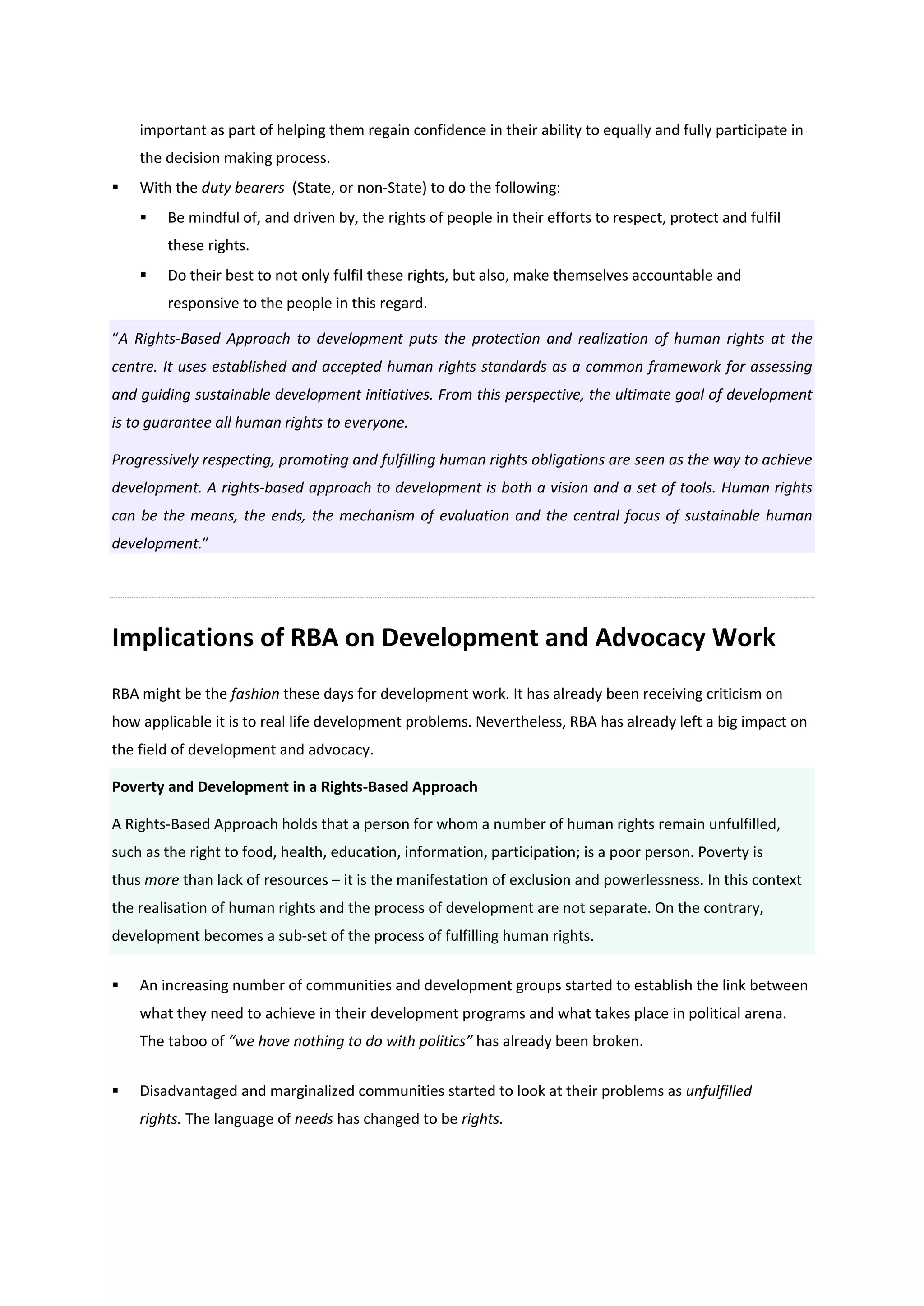Introduction to-the-rights-based-approach | PDF