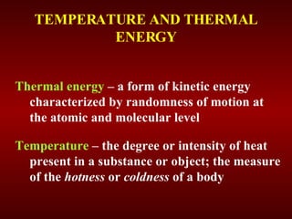 Introduction to Thermodynamics | PPT