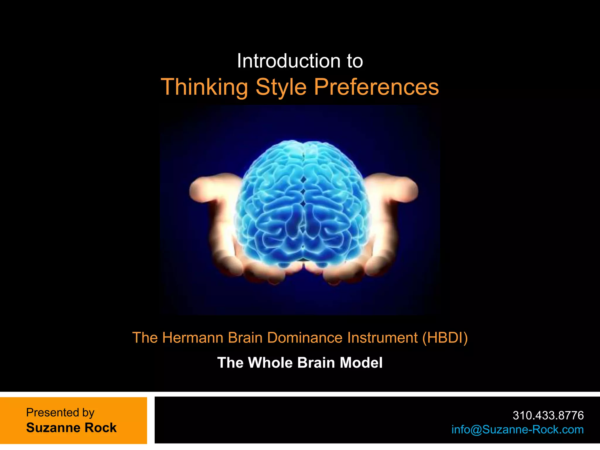 Introduction to Thinking Style Preferences | PPTX