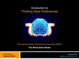 Introduction to Thinking Style Preferences | PPTX