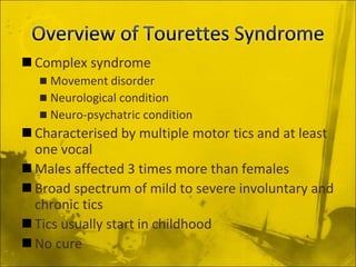 Introduction to Tourette Syndrome | PPT
