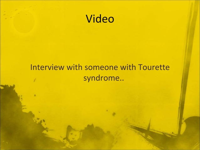 Introduction to Tourette Syndrome | PPT