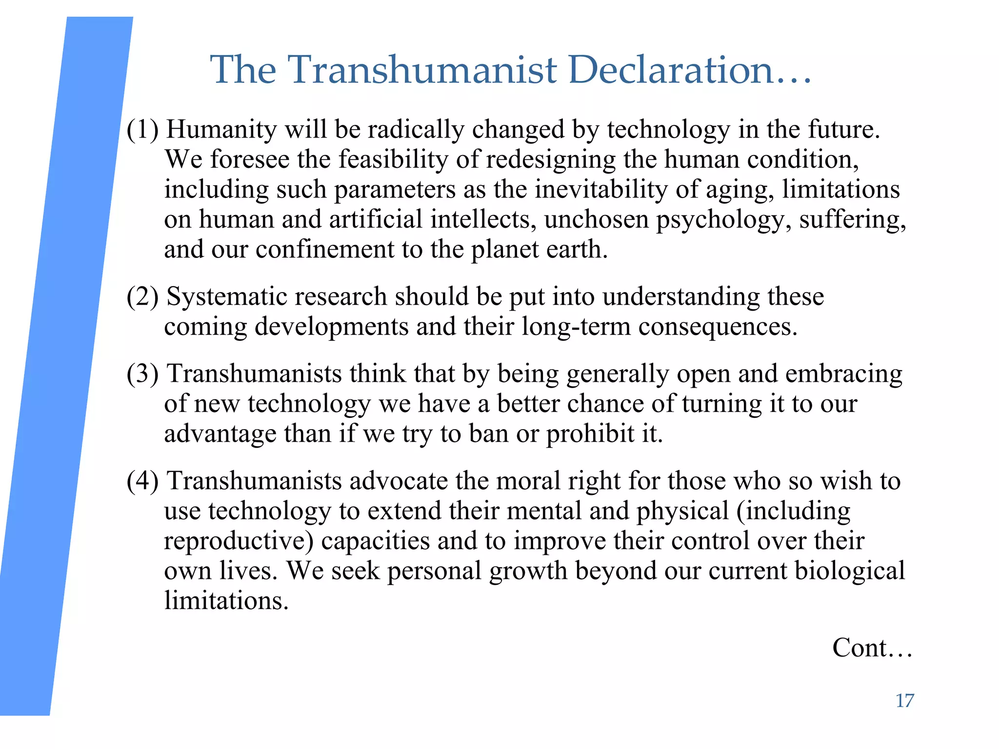 Introduction to Transhumanism | PPT