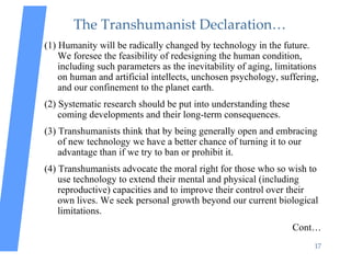 Introduction to Transhumanism | PPT