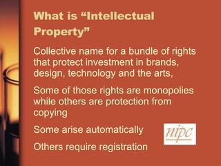 Introduction to UK Intellectual Property Law | PPT | Legal Services ...