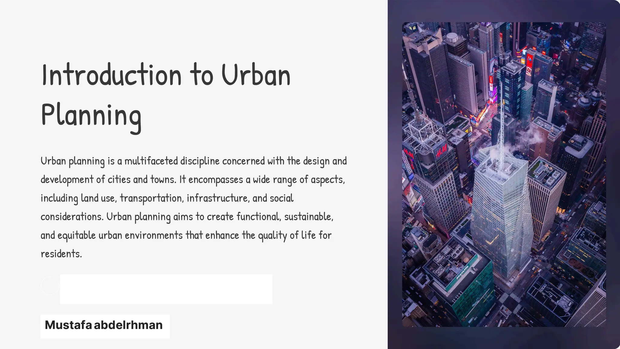 Urban planning is a multifaceted discipline concerned with the design ...