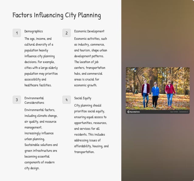 Urban planning is a multifaceted discipline concerned with the design ...