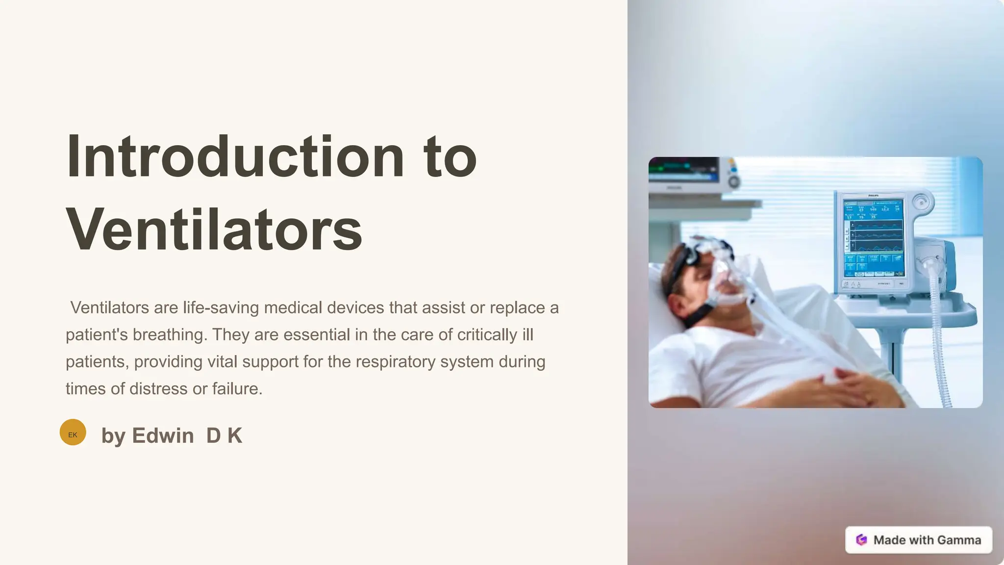 Introduction-to-Ventilators basics about ventilators | PPTX