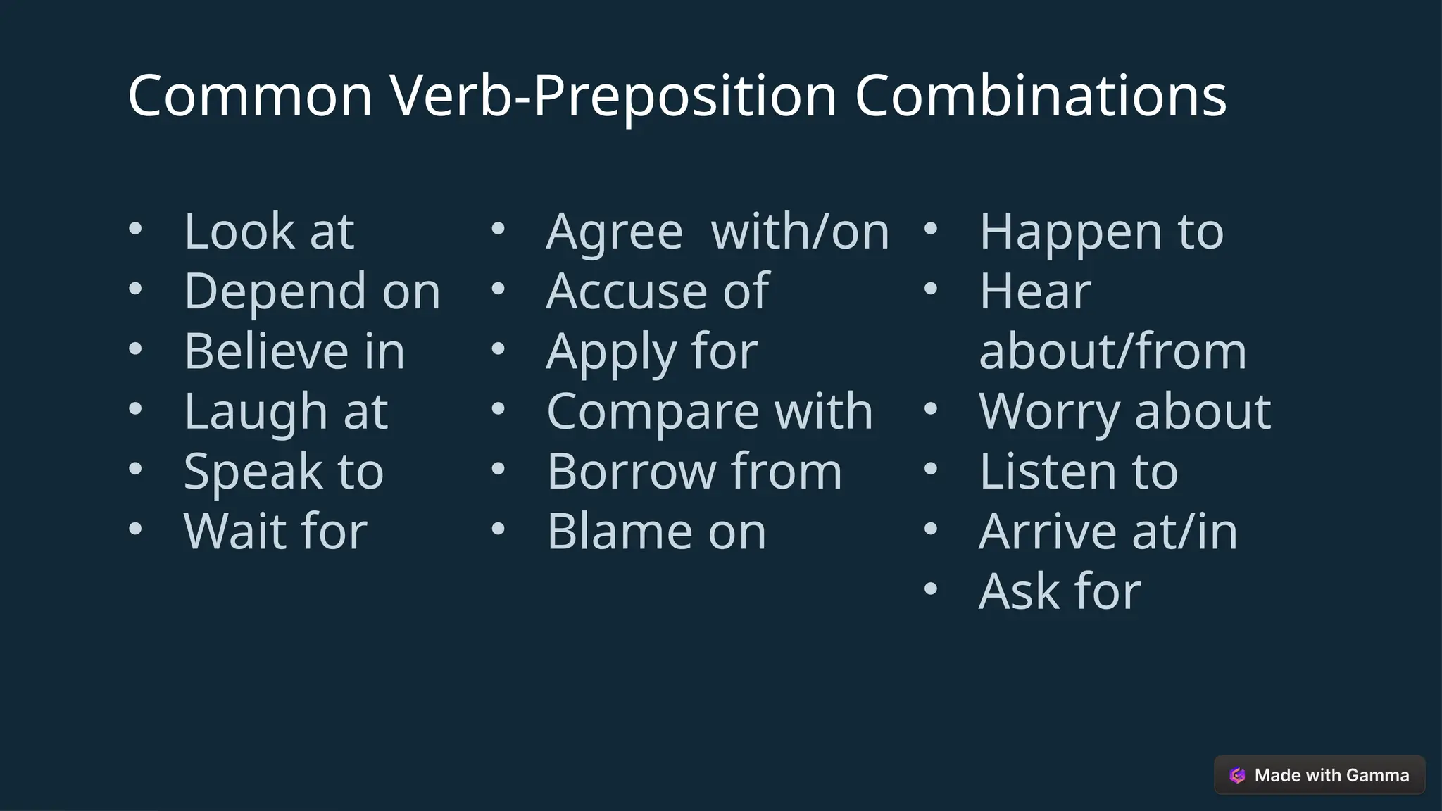 Introduction To Verbs And Prepositions Pptx