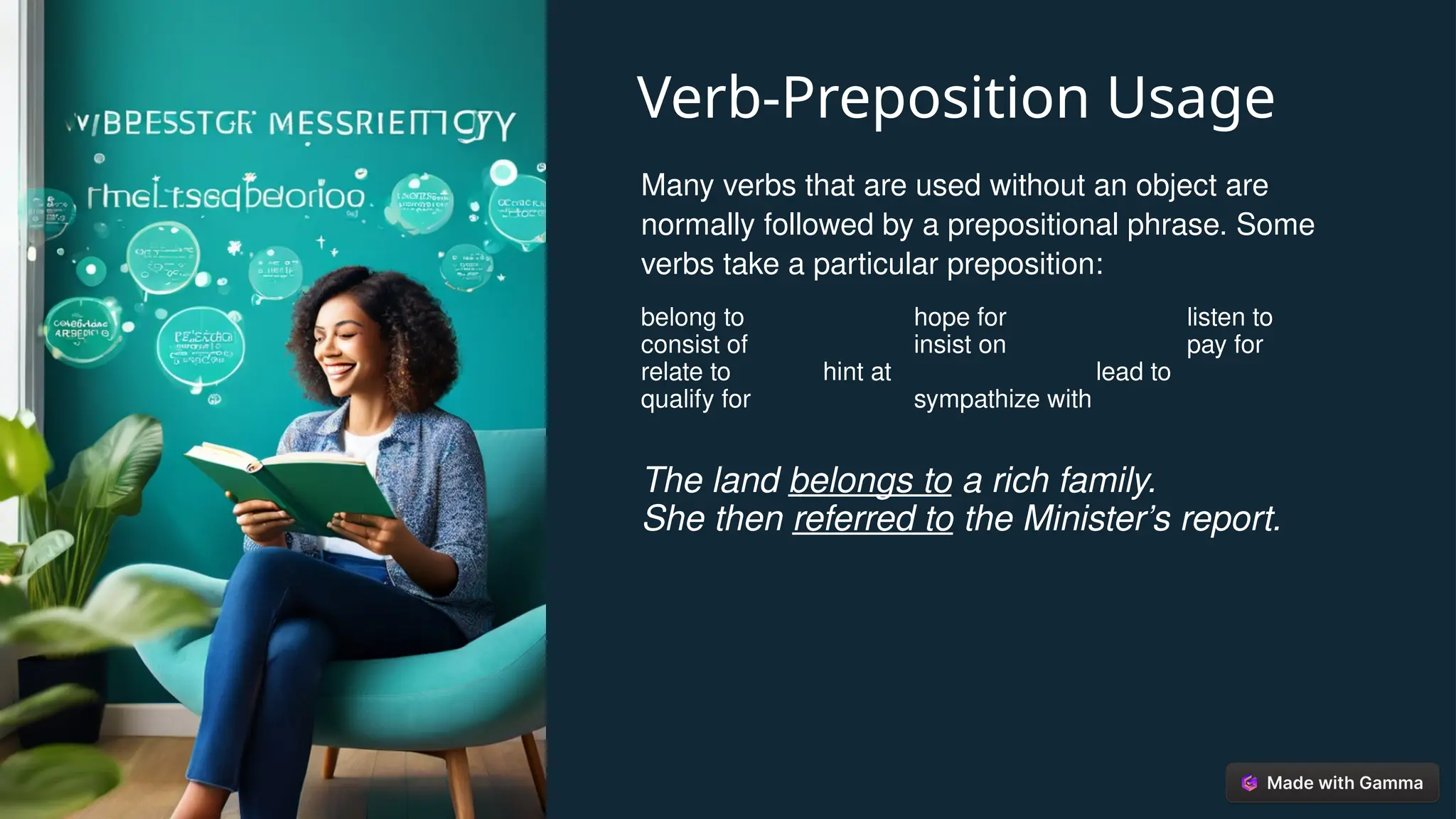 Introduction To Verbs And Prepositions Pptx