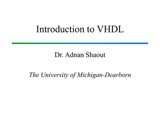 Introduction to-vhdl | PPT