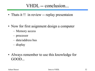 Introduction to-vhdl | PPT