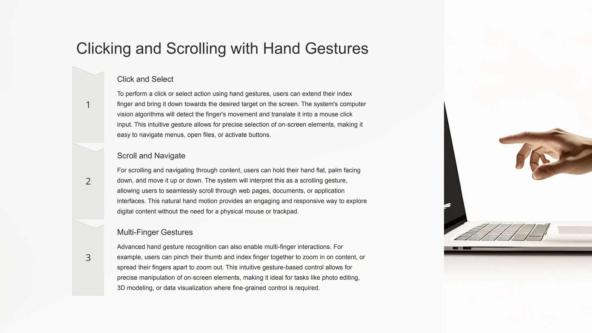 Introduction To Virtual Mouse Using Hand Gesturespptx Computing