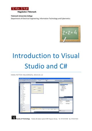 Introduction to visual studio and c sharp | PDF