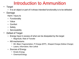Introduction to Weapon Ammunition | PPT