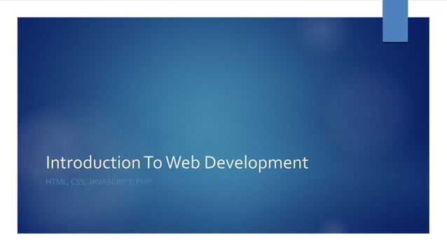 Introduction to Web Development | PPTX