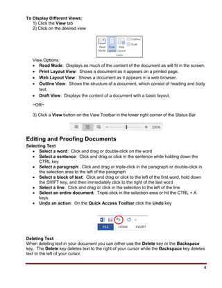 Introduction to-word-2016 | PDF